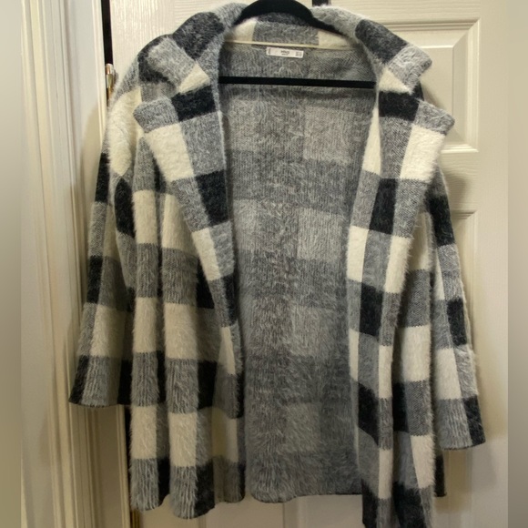 Mango | Jackets & Coats | Mango Checkered Brushed Jacket | Poshmark